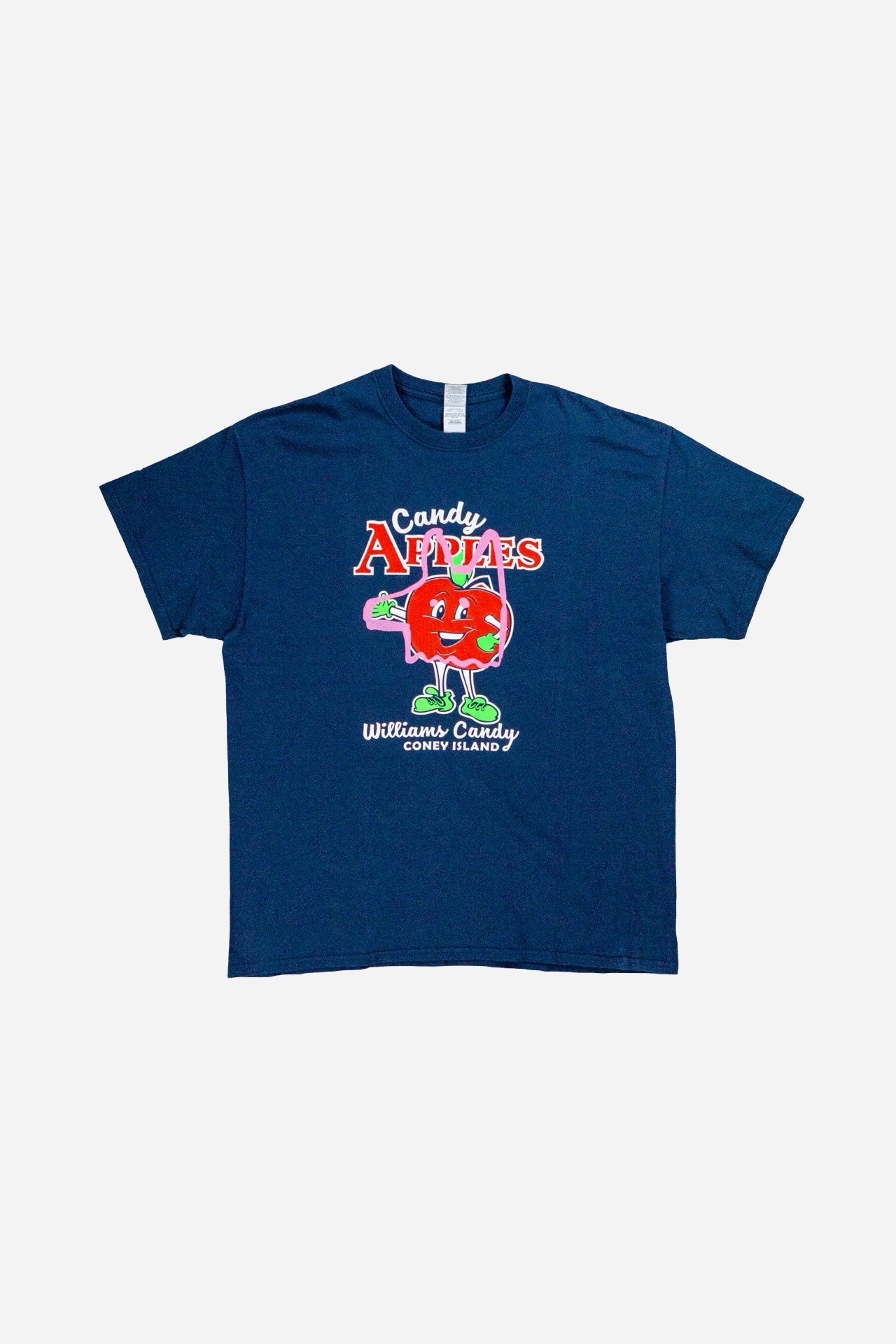 Vintage Gildan Rework T-Shirt 'worldwidelocal' 'Candy Apples' [2010s]